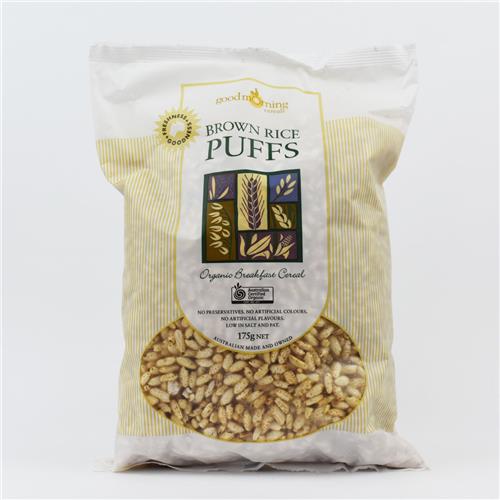 Good Morning Brown Rice Puffs 175g – All About Organics Online