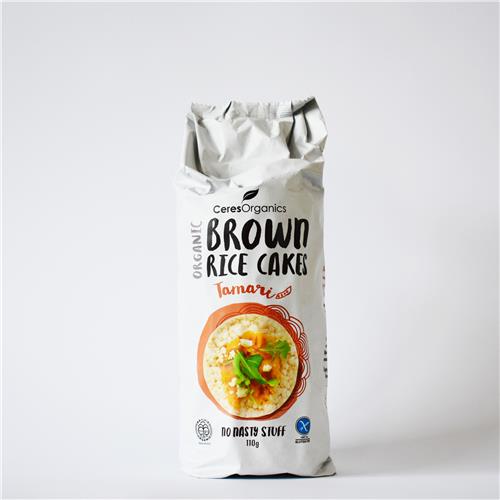 Ceres Brown Rice Cakes Tamari 110g Certified Organic – All About ...