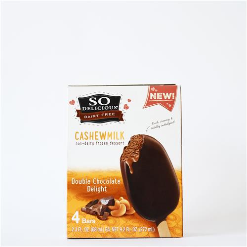 So Delicious Cashew Milk Double Chocolate Delight Ice Cream Bars 4 Pack ...