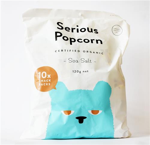 Serious Popcorn Sea Salt Multipack 10 X 120g – All About Organics Online