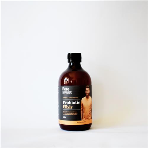 Pete Evans Probiotic Elixir Tumeric Lemon Myrtle 500ml – All About ...