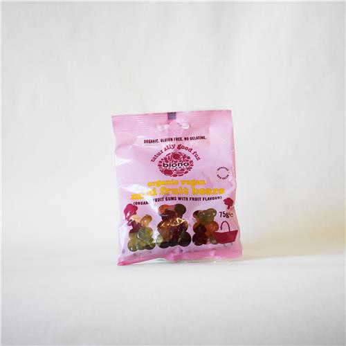 Biona Sweets Mini Fruit Bears Certified Organic 75g – All About ...