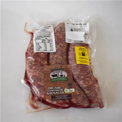 Kelty Farm Beef Sausages – All About Organics Online