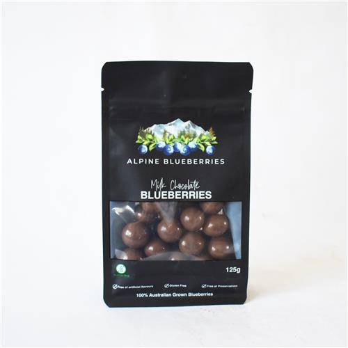 Alpine Blueberries Milk Choc Blueberries 125g – All About Organics Online