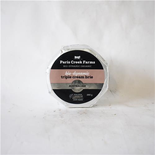 Paris Creek Biodynamic Triple Cream Brie 280g . – All About Organics Online