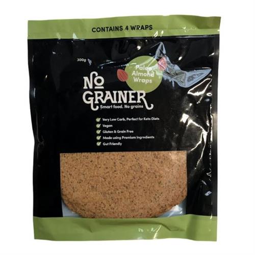 No Grainer Wraps Almond Paleo 4 Pack – All About Organics Online