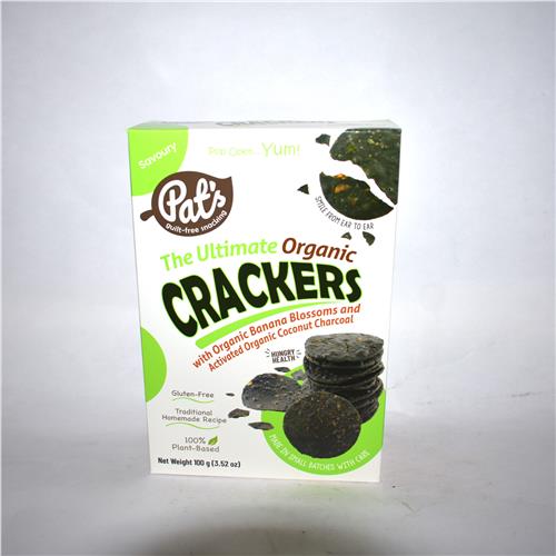 Pat’s Crackers Ultimate Charcoal 100g Certified Organic – All About ...