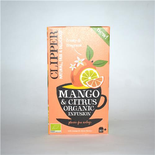 Clipper Tea Mango & Citrus 20 Tea Bags – All About Organics Online