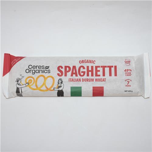 Ceres Pasta Spaghetti Durum Wheat 400g Certified Organic – All About ...