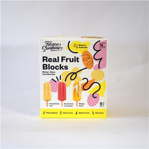 Frozen Sunshine Ice Blocks Real Fruit Pack 9x50ml – All About Organics ...