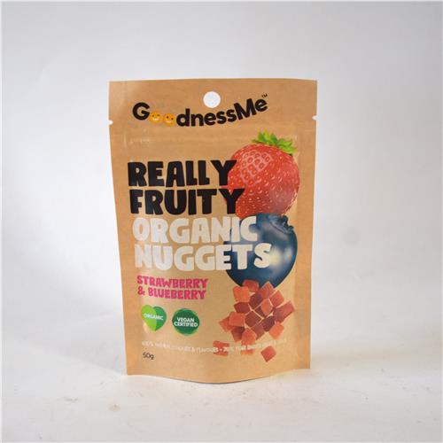 GoodnessMe Fruit Nuggets Strawberry & Blueberry 50g Certified Organic ...