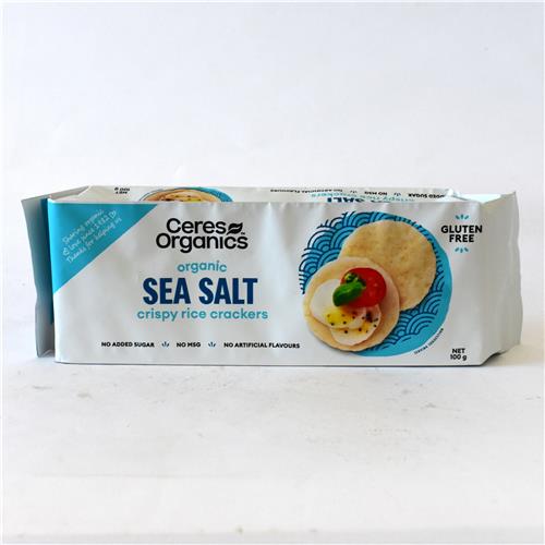 Ceres Rice Crackers Sea Salt 100g Certified Organic – All About ...