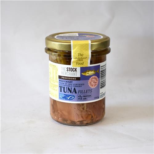 The Stock Merchant Tuna in EVOO Jar 190g – All About Organics Online
